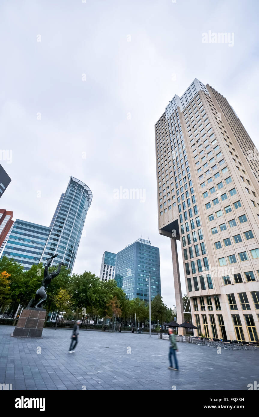 high-rise buildings on the streets of Rotterdam Holland Stock Photo - Alamy