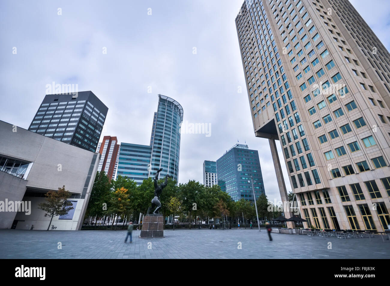 high-rise buildings on the streets of Rotterdam Holland Stock Photo - Alamy