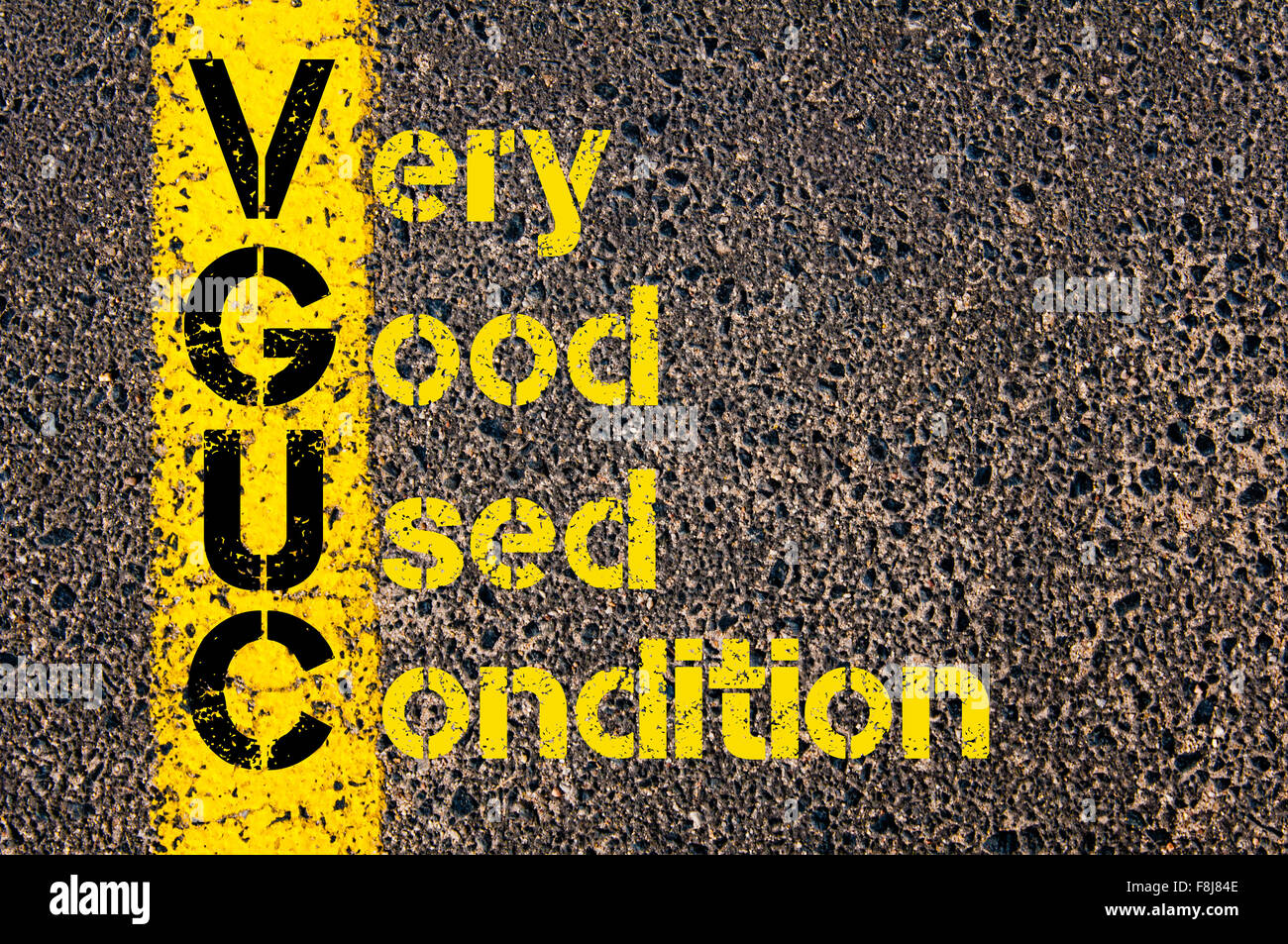 Concept image of Accounting Business Acronym VGUC Very Good Used ...
