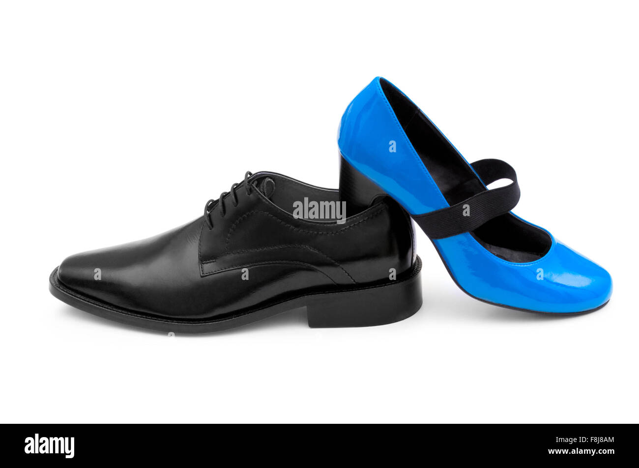 Two shoes isolated on the white background Stock Photo - Alamy