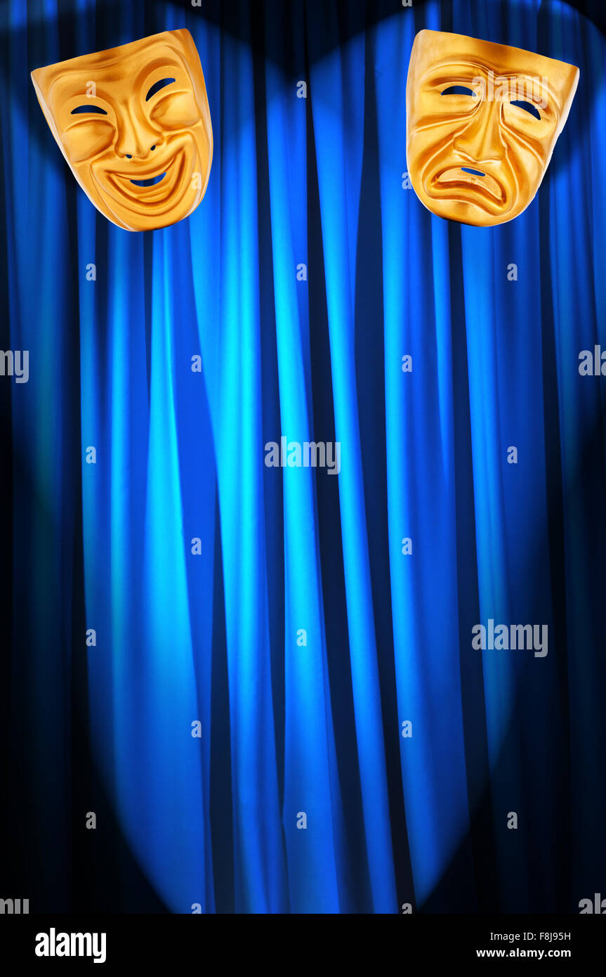 Theatre performance concept with masks Stock Photo - Alamy