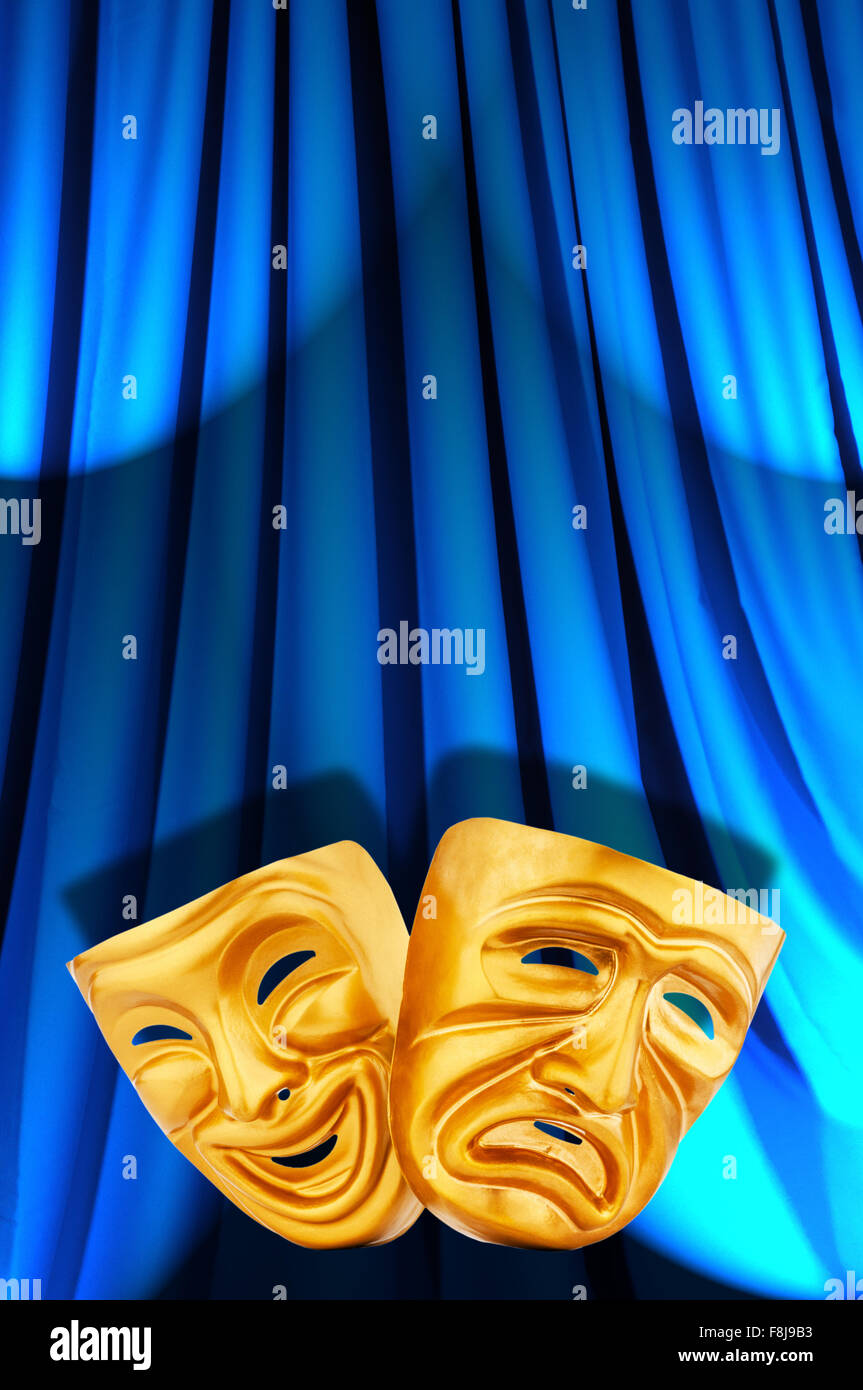 Theatre performance concept with masks Stock Photo - Alamy