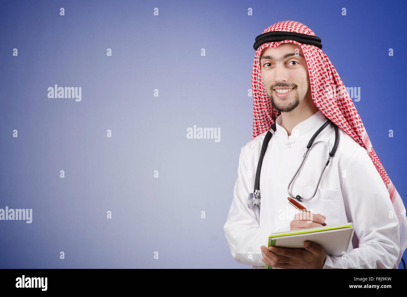 Arab doctor in studio shooting Stock Photo - Alamy