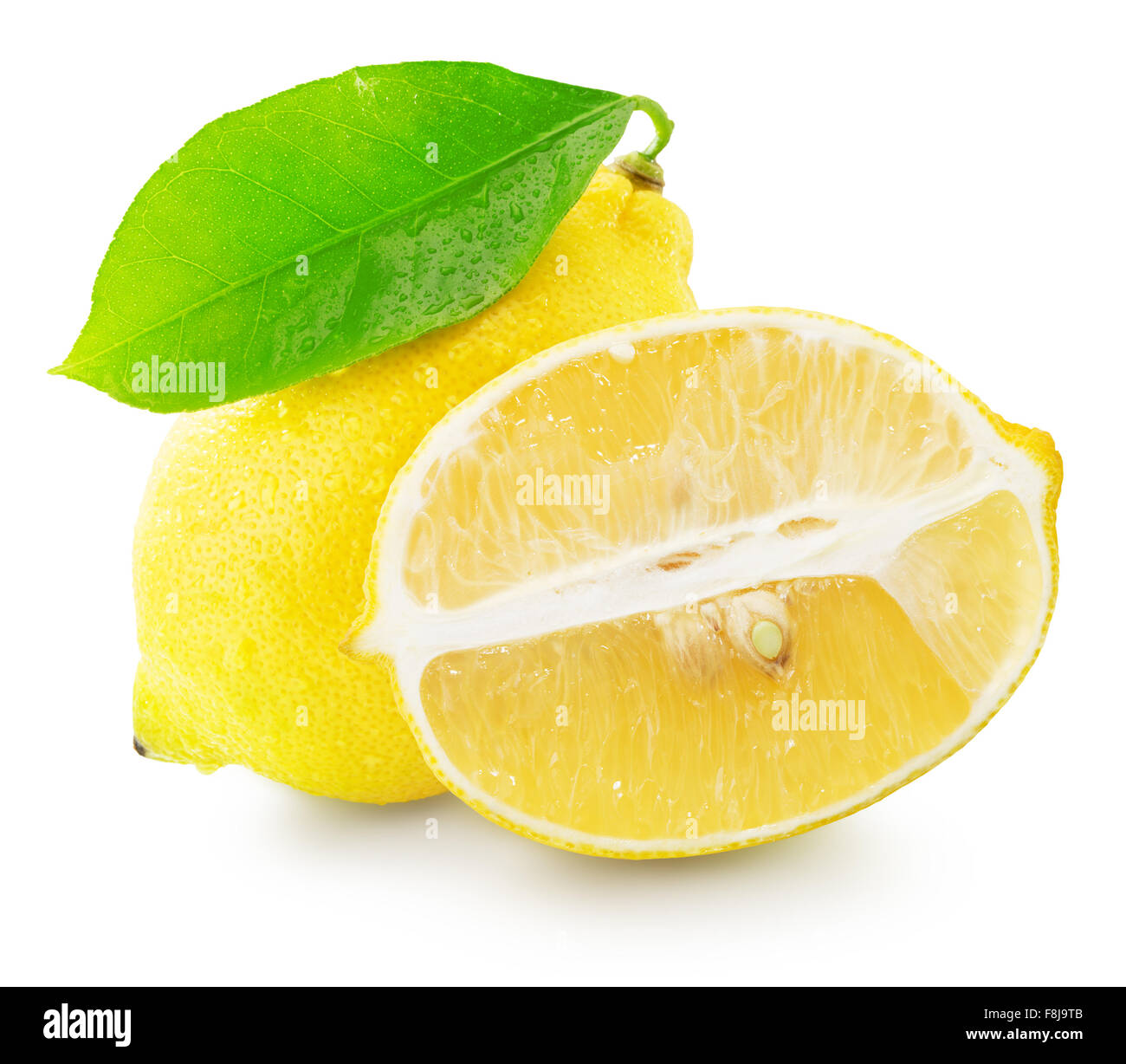 juicy lemons isolated on the white background Stock Photo - Alamy