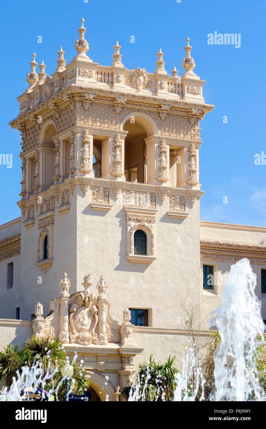 The tower of the historic landmark Casa Del Orado, decorated with ...