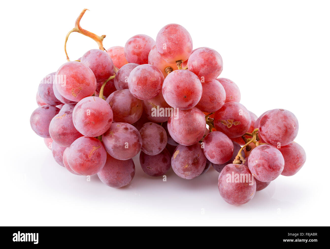 pink grapes isolated on the white background Stock Photo - Alamy