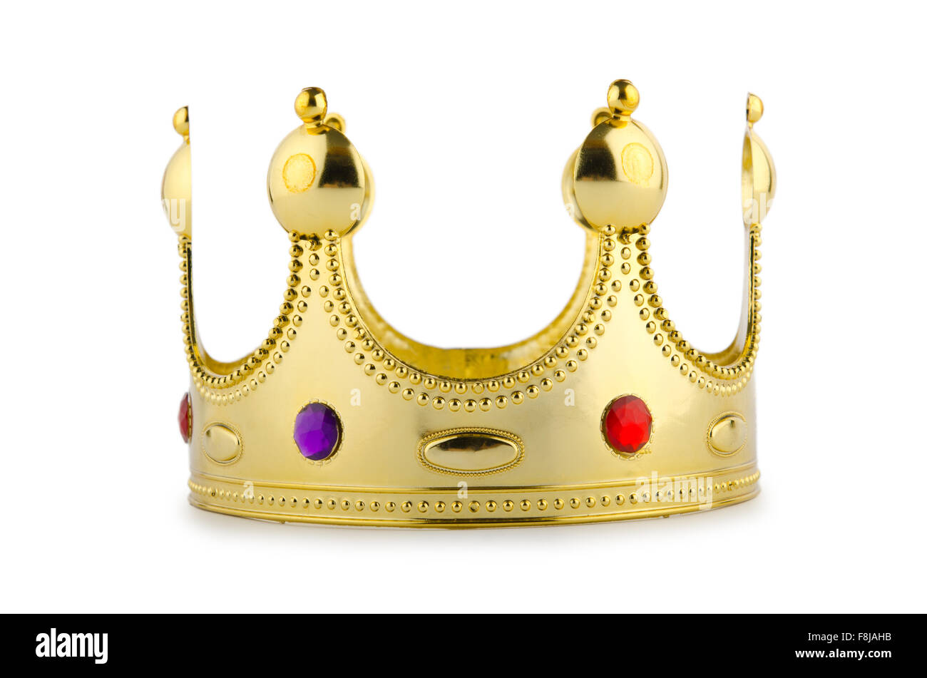 Gold crown isolated on the white Stock Photo - Alamy