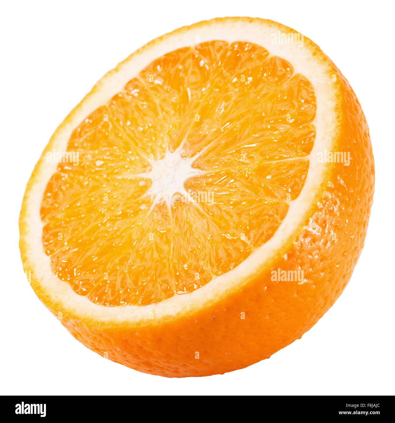half of orange isolated on the white background Stock Photo - Alamy