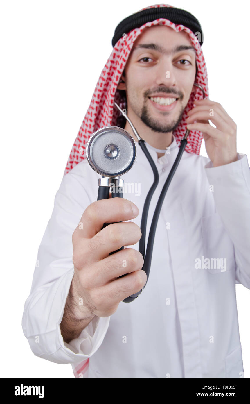 Young arab doctor with stethoscope Stock Photo - Alamy