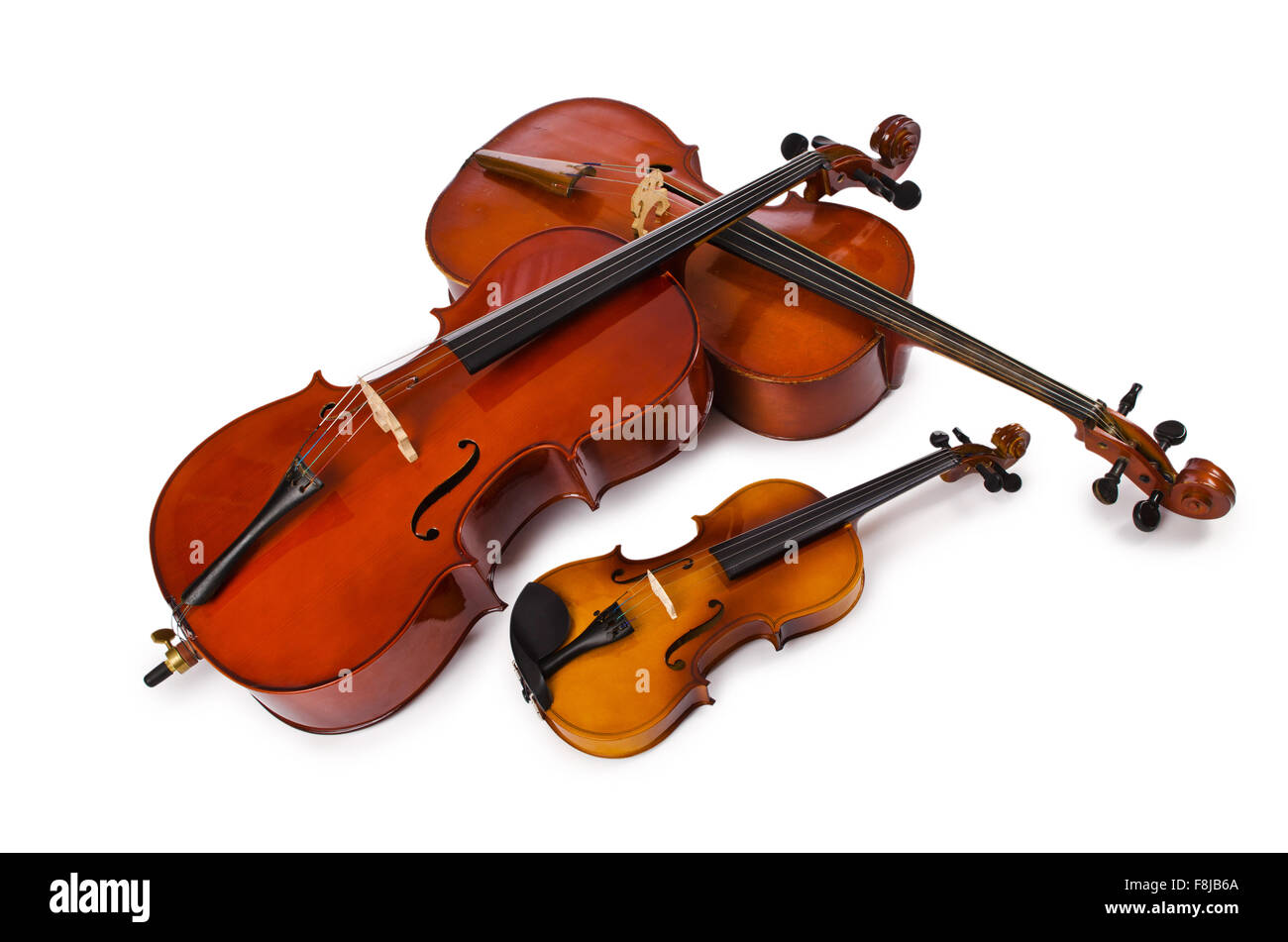 Musical instruments isolated on white Stock Photo - Alamy