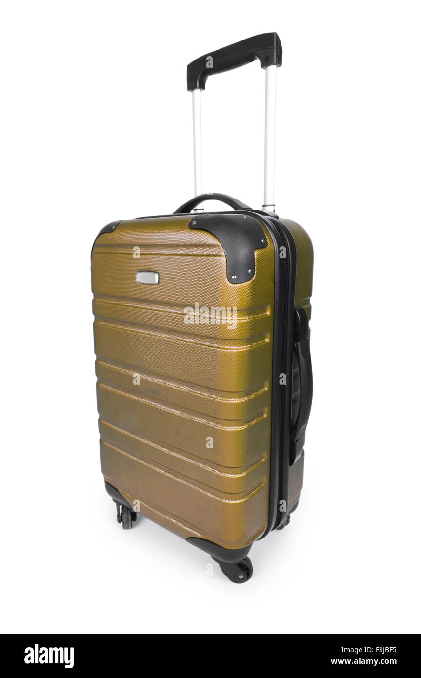 Luggage concept with case on the white Stock Photo - Alamy