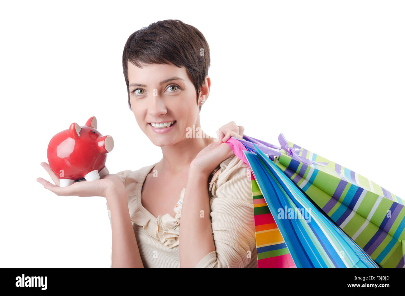 Girl after the shopping spree Stock Photo - Alamy