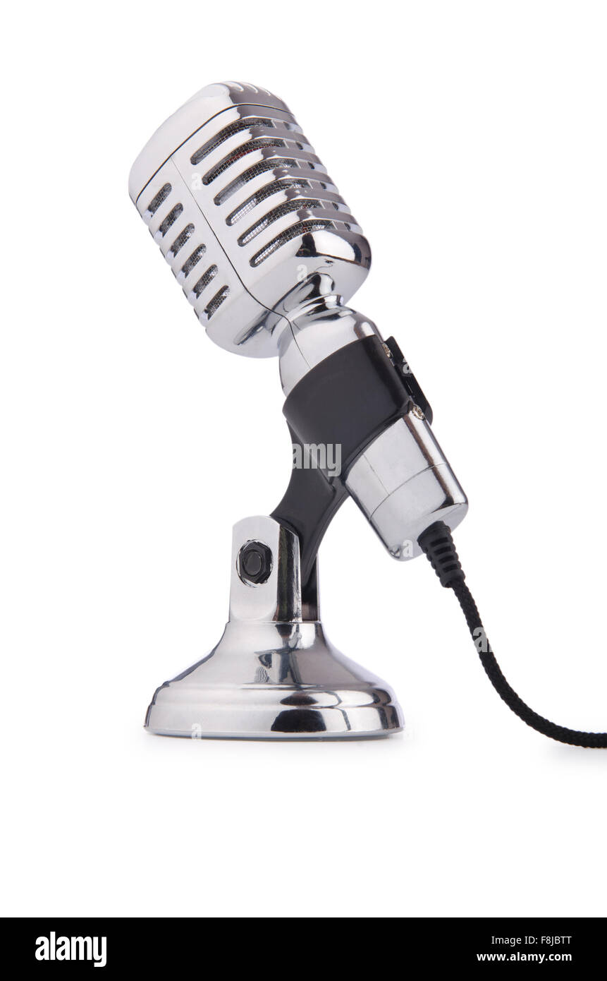 Retro radio microphone cut out hi-res stock photography and images - Alamy