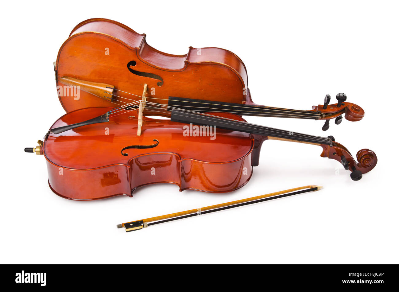 Musical instruments isolated on white Stock Photo - Alamy