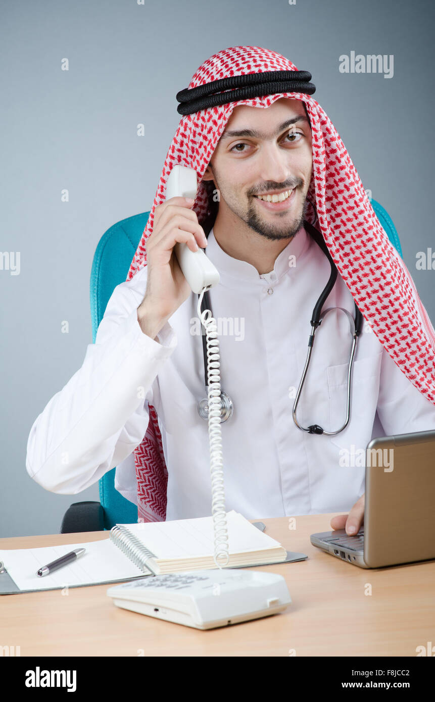 Arab doctor working in hospital Stock Photo - Alamy
