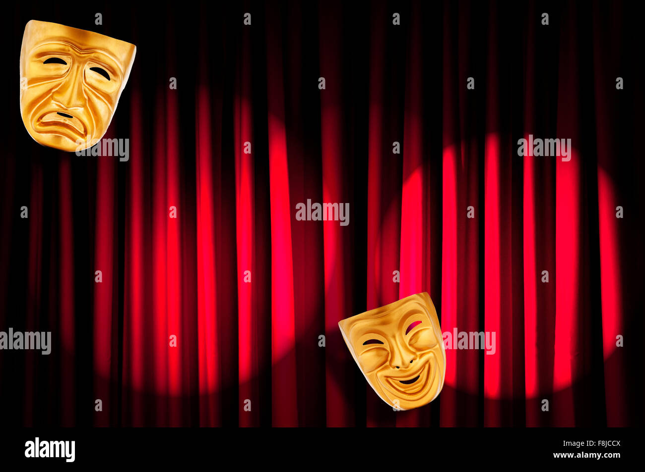 Theatre performance concept with masks Stock Photo - Alamy
