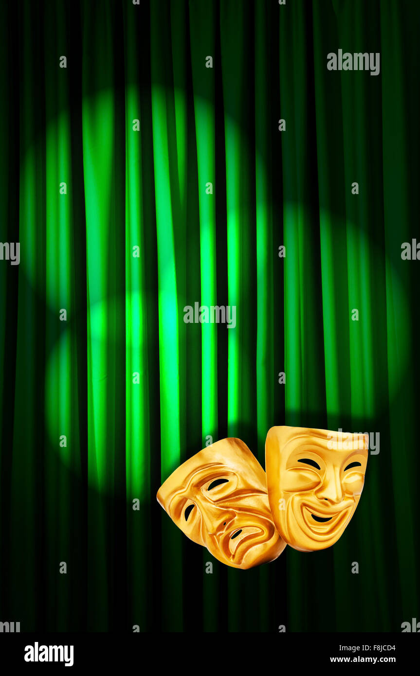 Theatre performance concept with masks Stock Photo - Alamy