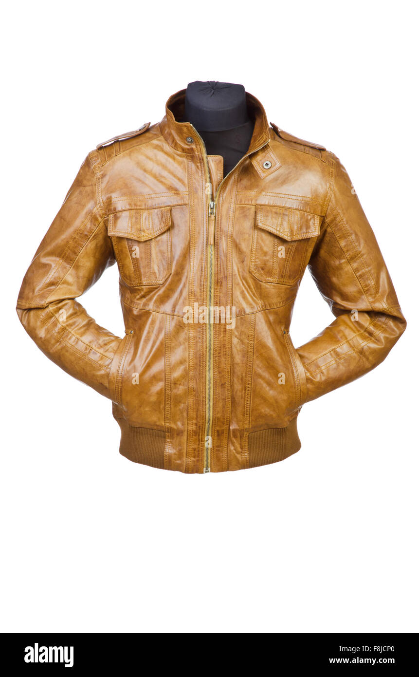 Male coat isolated on the white Stock Photo - Alamy