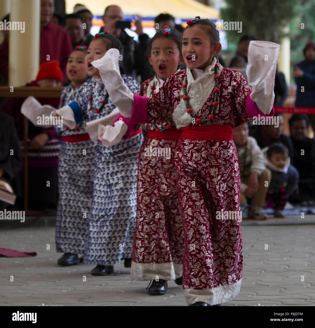 Dharamshala, India. 10th Dec, 2015. Tibetan children dressed up in ...