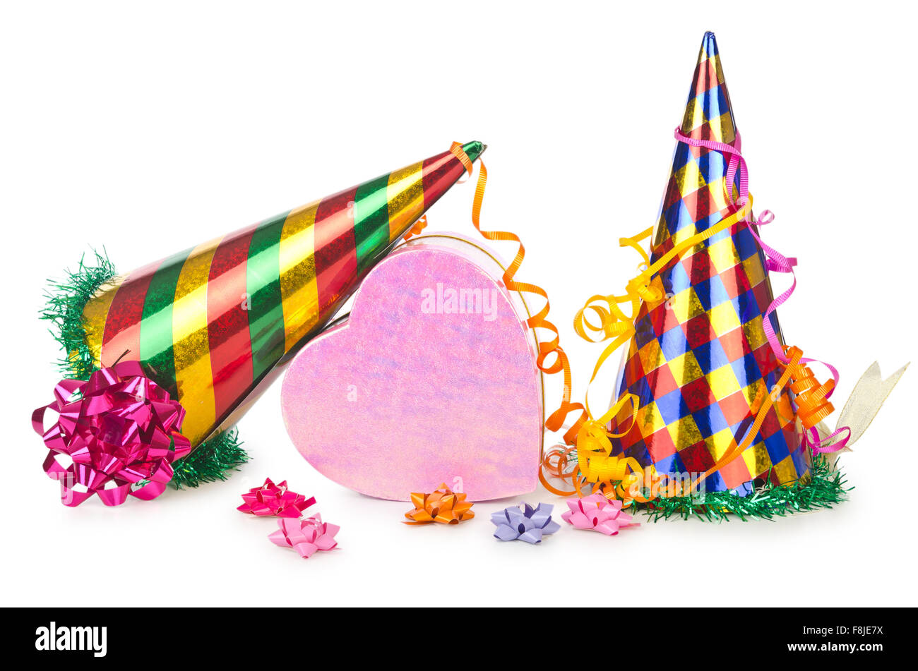 Streamers party hats Cut Out Stock Images & Pictures - Alamy