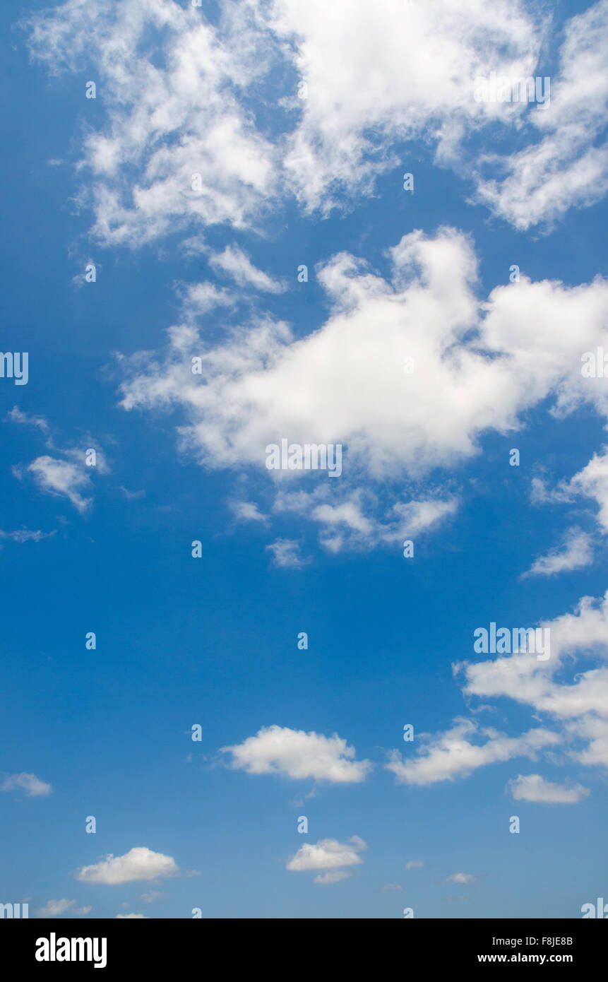 Bright blue sky in summer day Stock Photo - Alamy
