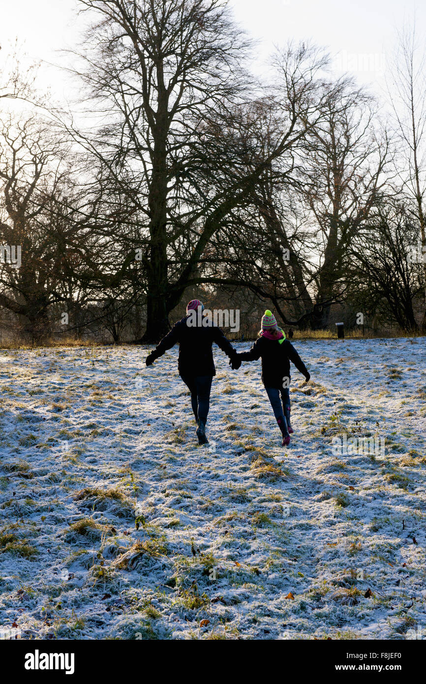 walking in the snow/frost in winter Stock Photo - Alamy