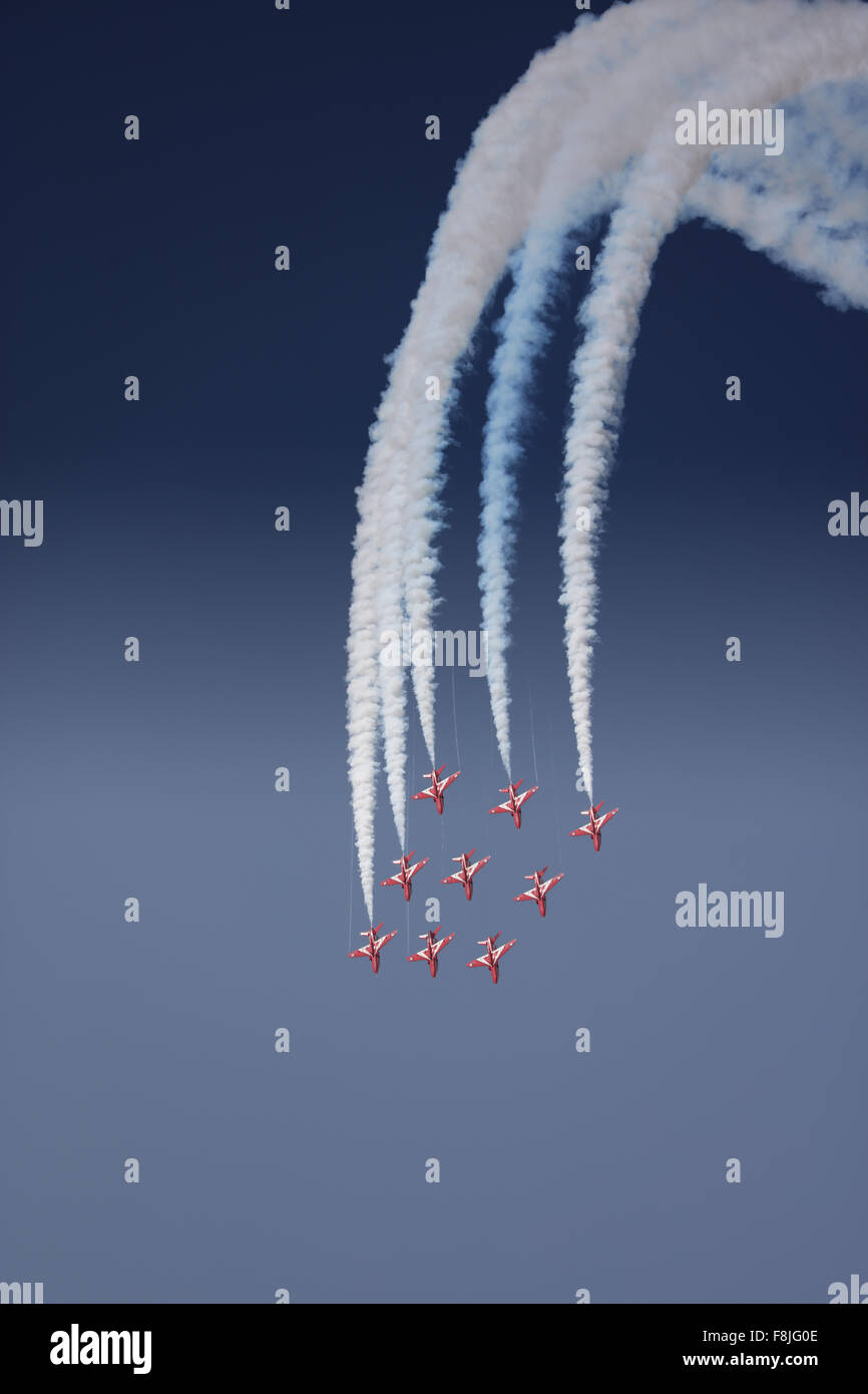 RAF Red Arrows aerobatic team Stock Photo - Alamy