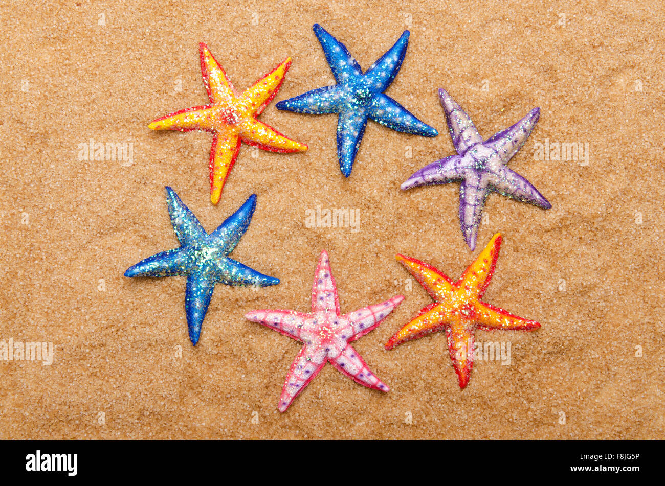 Sea stars on the sand Stock Photo - Alamy