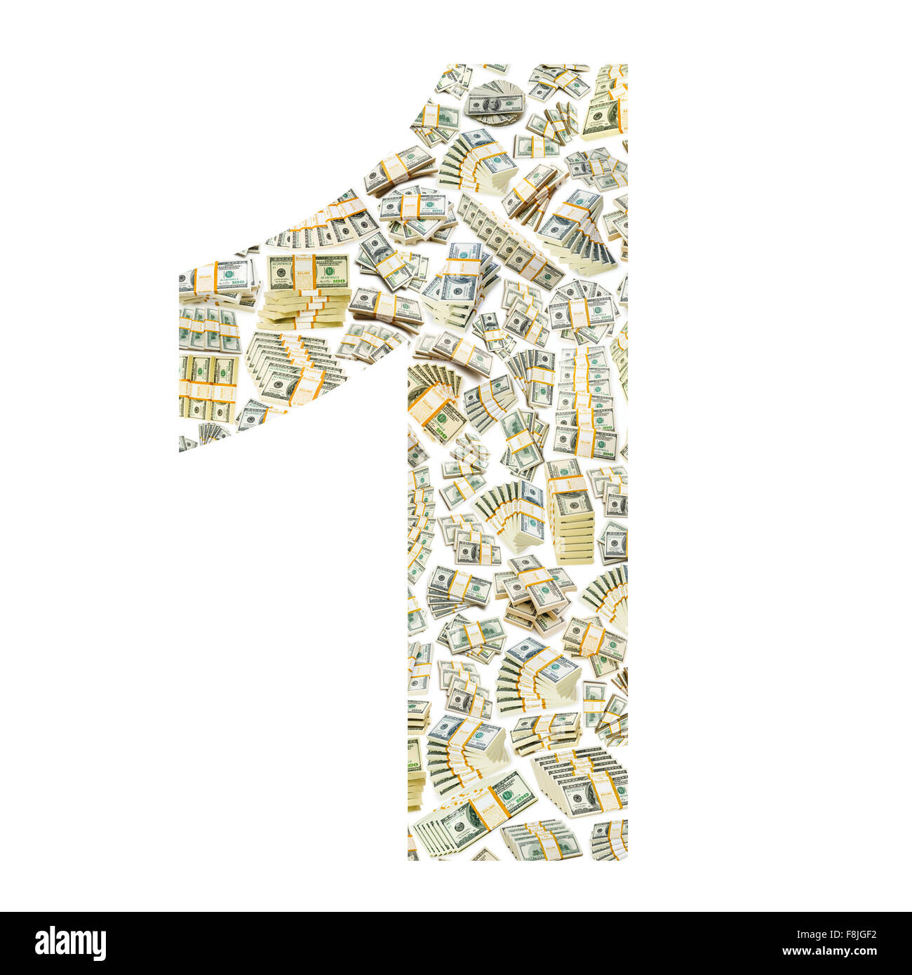 Numbers made from dollar stacks Stock Photo - Alamy