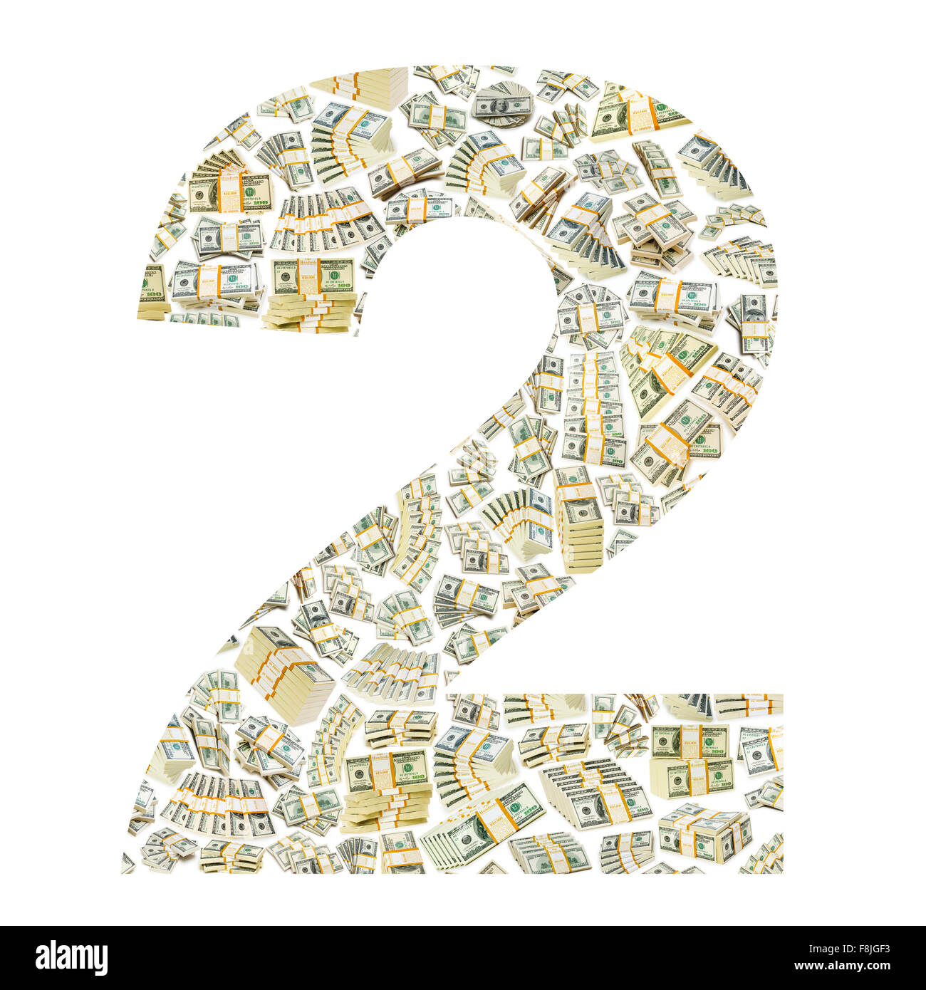 Numbers made from dollar stacks Stock Photo - Alamy