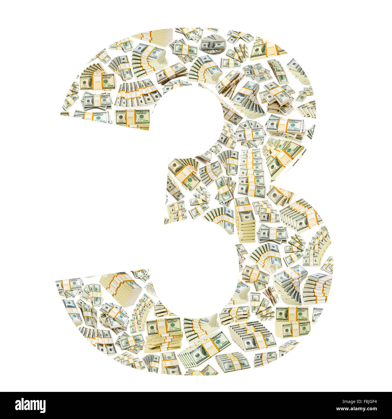 Numbers made from dollar stacks Stock Photo - Alamy