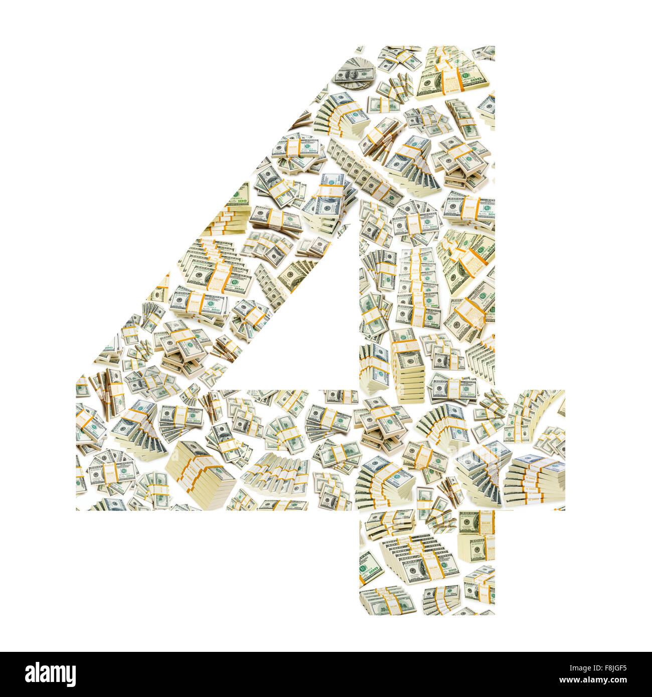 Numbers made from dollar stacks Stock Photo - Alamy