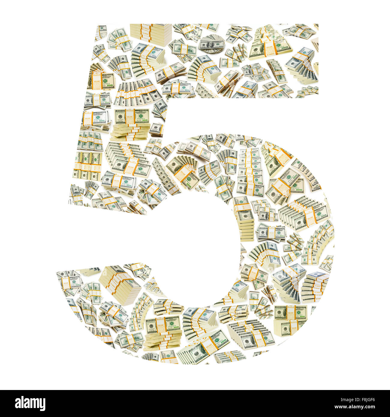 Numbers made from dollar stacks Stock Photo - Alamy