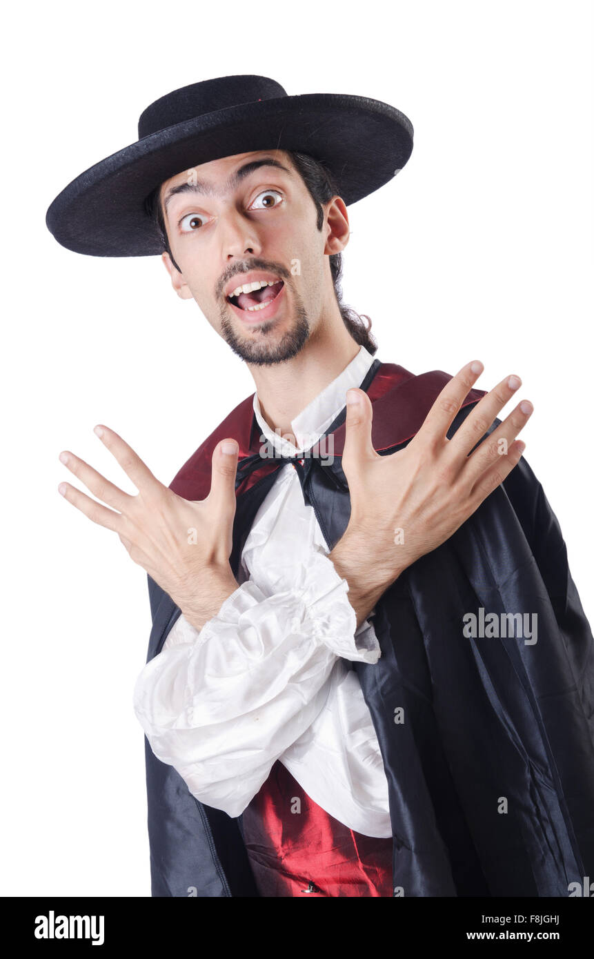 Romantic man isolated on white Stock Photo - Alamy