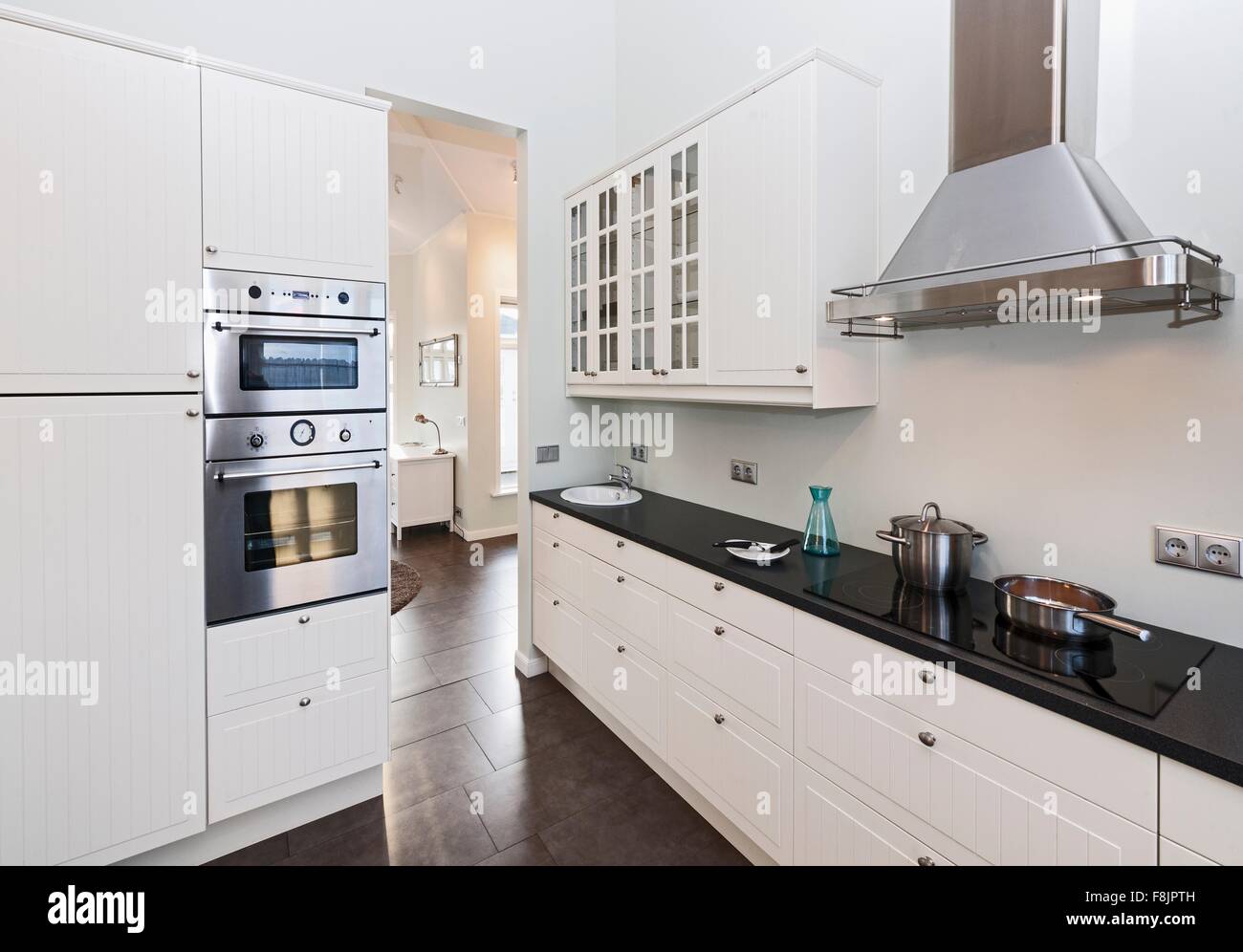 Modern kitchen in guesthouse, Iceland Stock Photo - Alamy