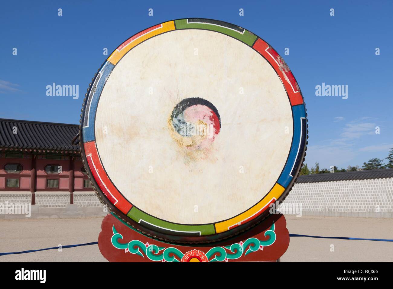 Traditional animal skin buk drum, Korea, Seoul Stock Photo - Alamy