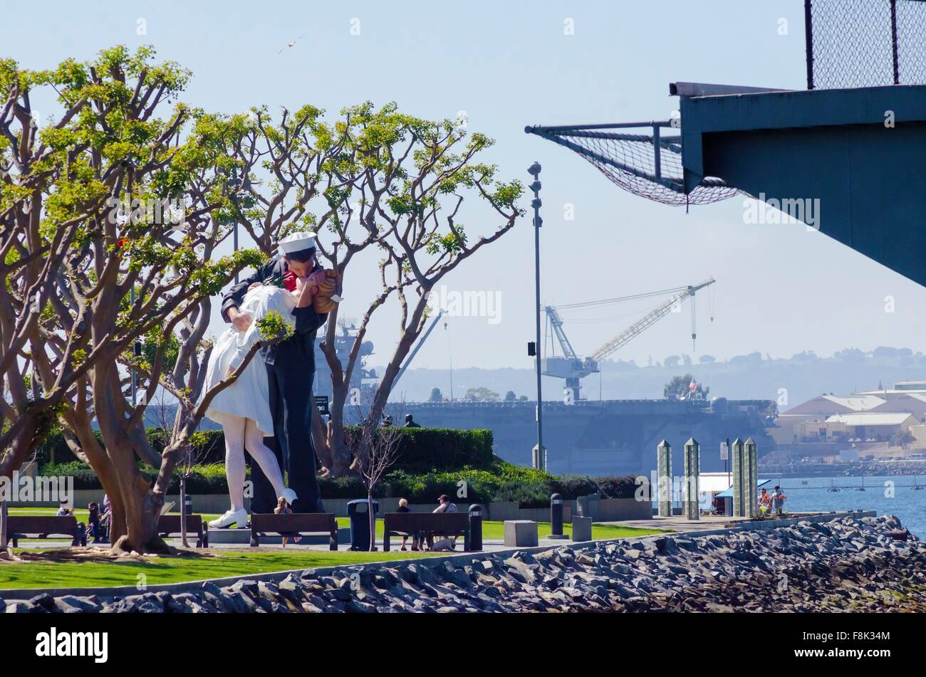 The scupture of unconditional surrender in San Diego, California ...