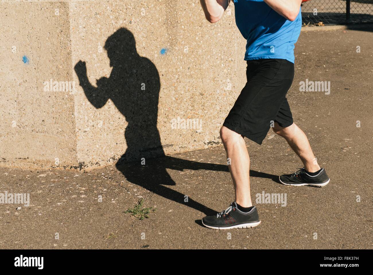 Man shadowboxing hi-res stock photography and images - Alamy