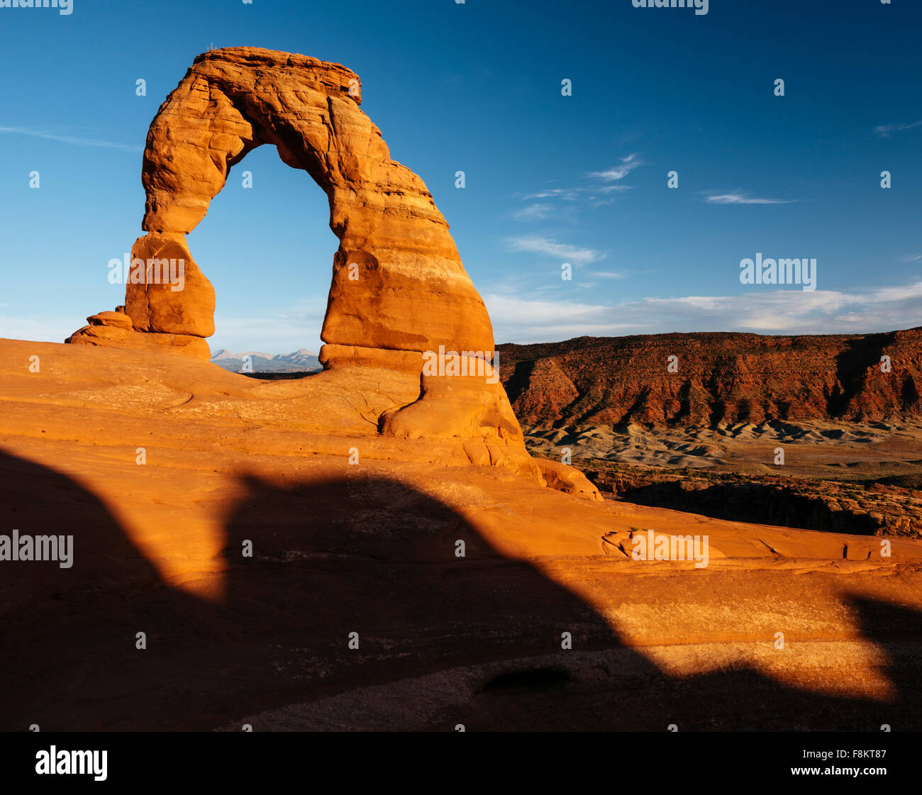Delicate Arch at dusk, Arches National Park, Utah, USA Stock Photo - Alamy