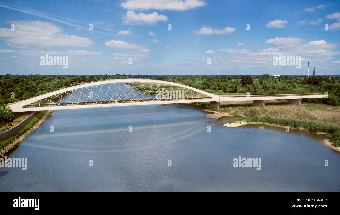 Image of a computer illustration of the winning Network arch bridge ...