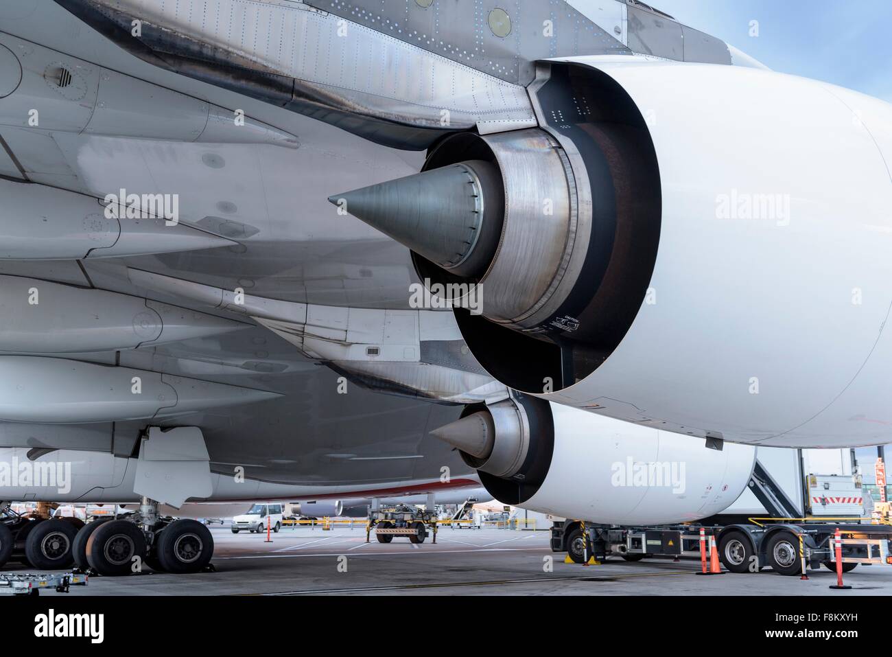 Detail of jet engine of A380 aircraft Stock Photo - Alamy