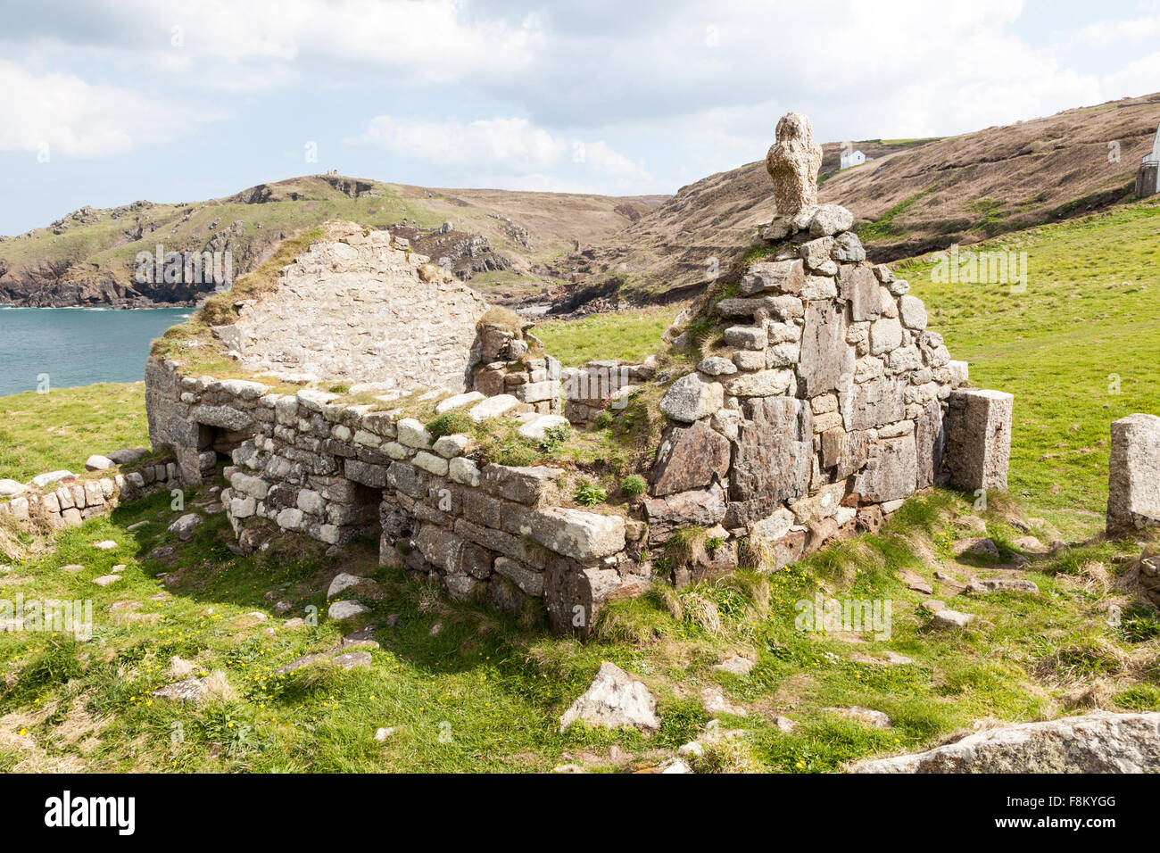 The remains or ruins of St. Helen's Oratory a tiny early Christian ...