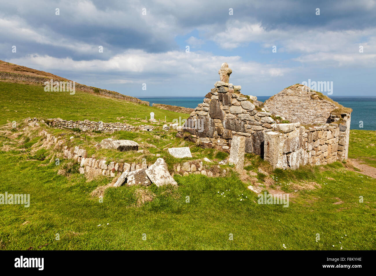 The remains or ruins of St. Helen's Oratory a tiny early Christian ...