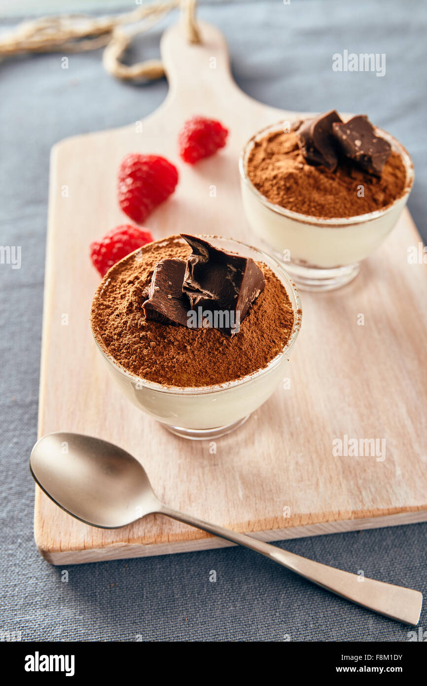 Panna cotta chocolate hi-res stock photography and images - Alamy
