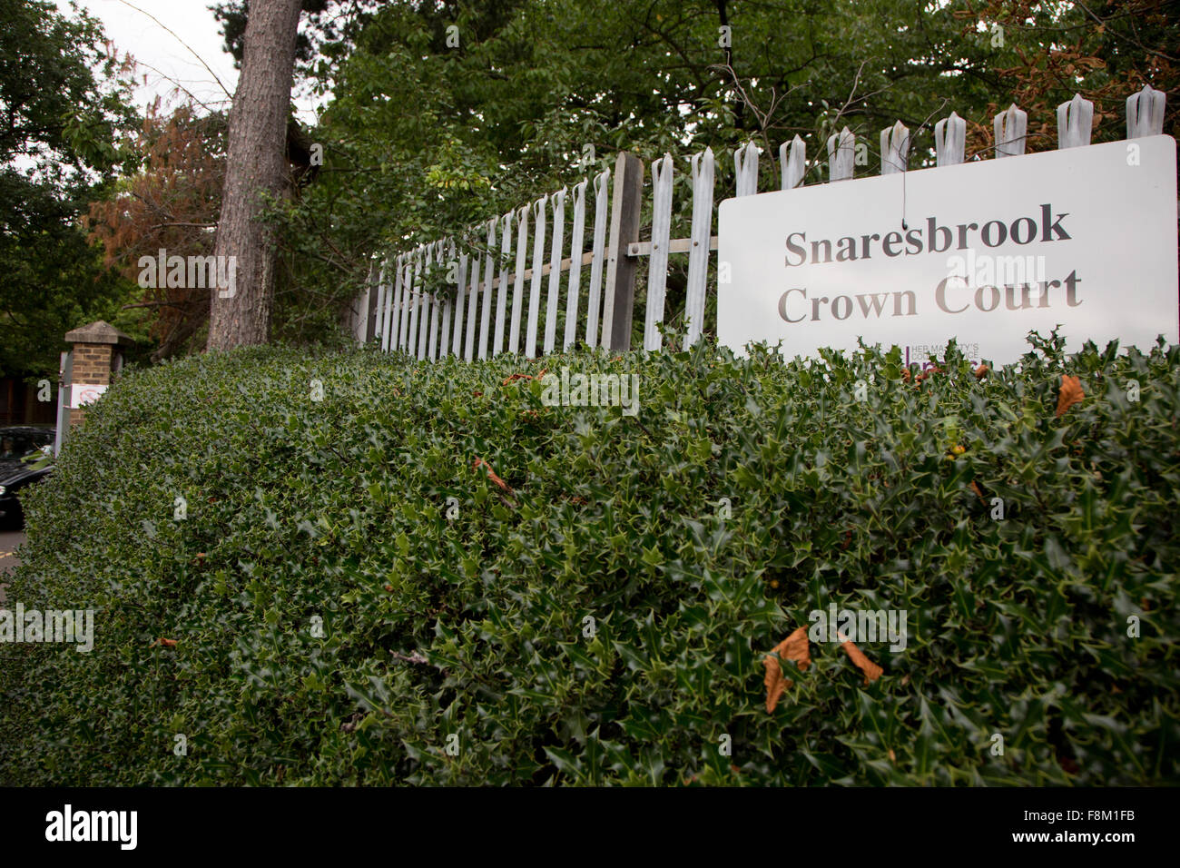 Sign outside Snaresbrook Crown Court, London/Essex borders Stock Photo ...