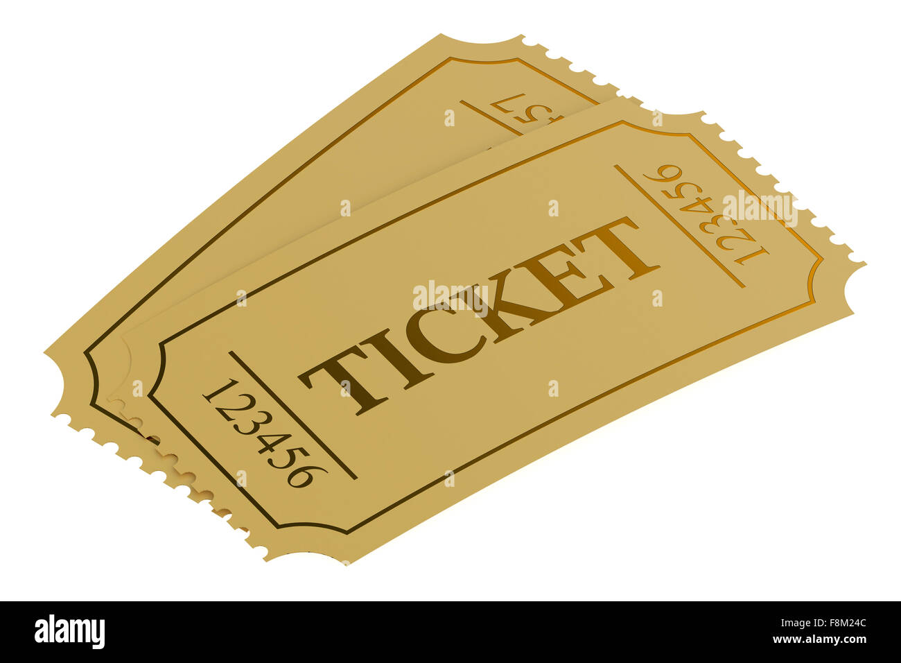 Two tickets Cut Out Stock Images & Pictures - Alamy