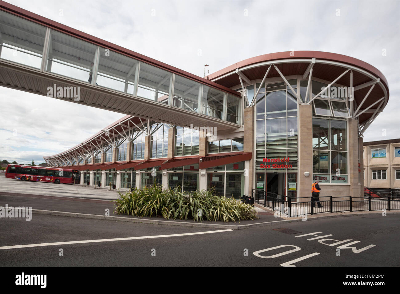 Mansfield Bus Station Nottinghamshire UK Stock Photo - Alamy