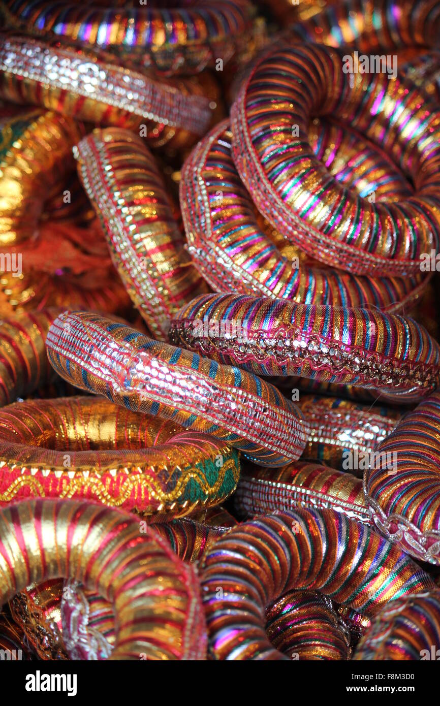 Indian colorful bracelets. Typical Indian handcrafted Bracelets for ...