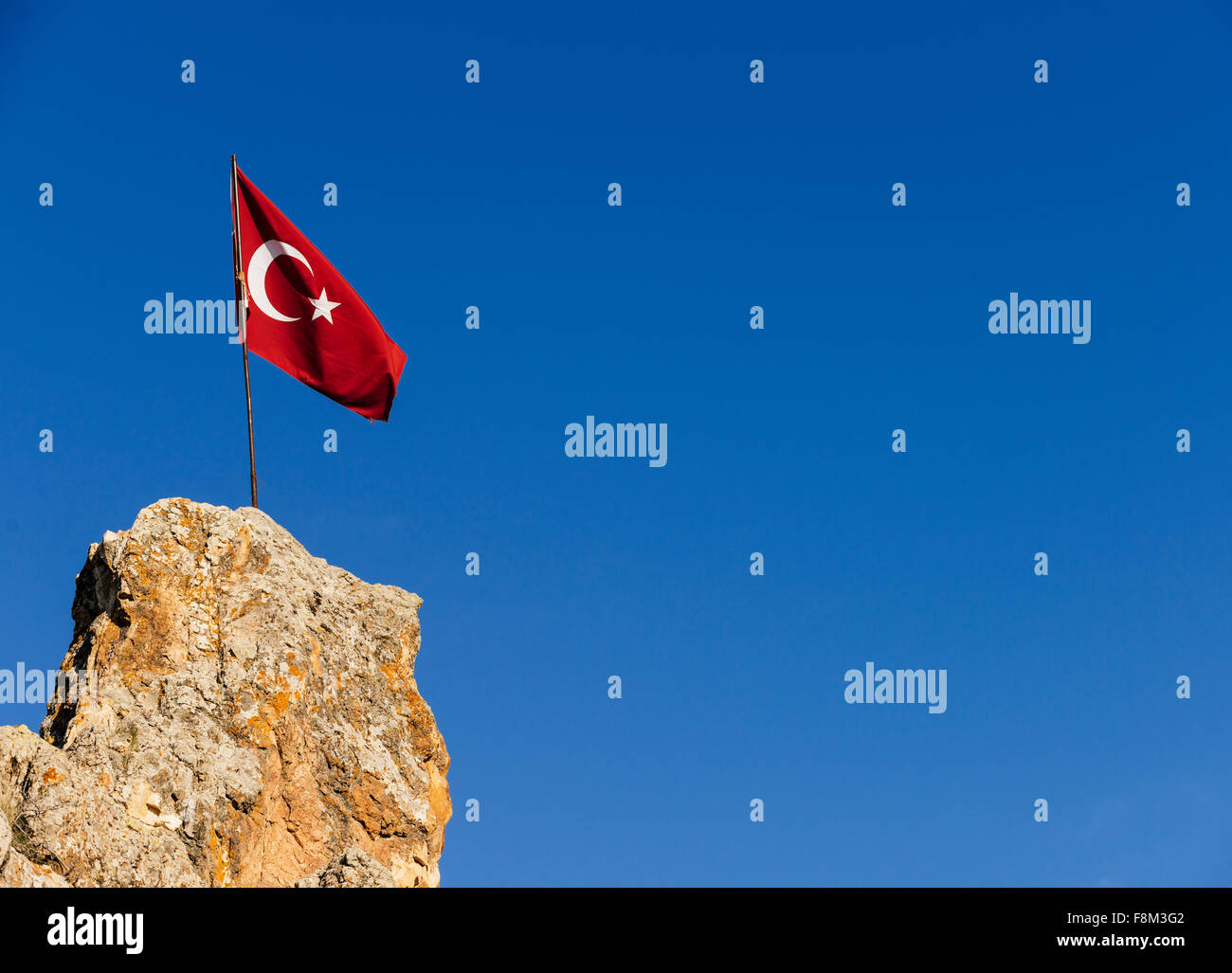 Flag of Turkey, Cappadocia, Anatolia Region, Turkey Stock Photo - Alamy
