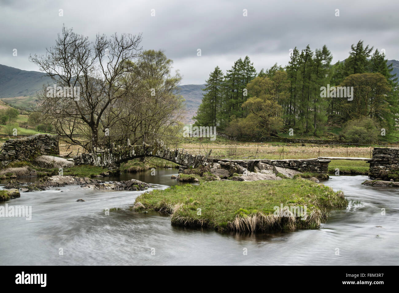 Stormy dramatic sky over Lake District landscape in England Stock Photo ...